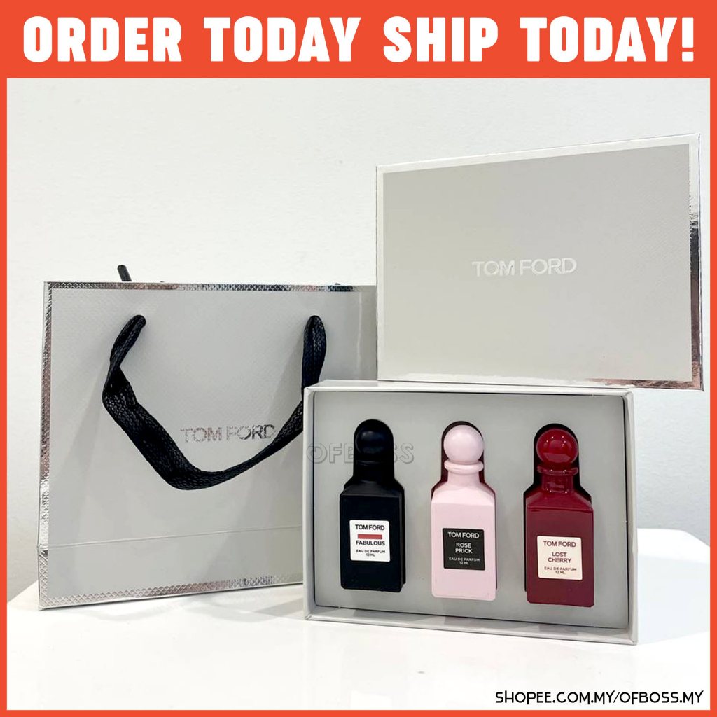 TOM FORD SILVER 3IN1 GIFT SET (FABULOUS, ROSE PRICK, LOST CHERRY) FOR ...