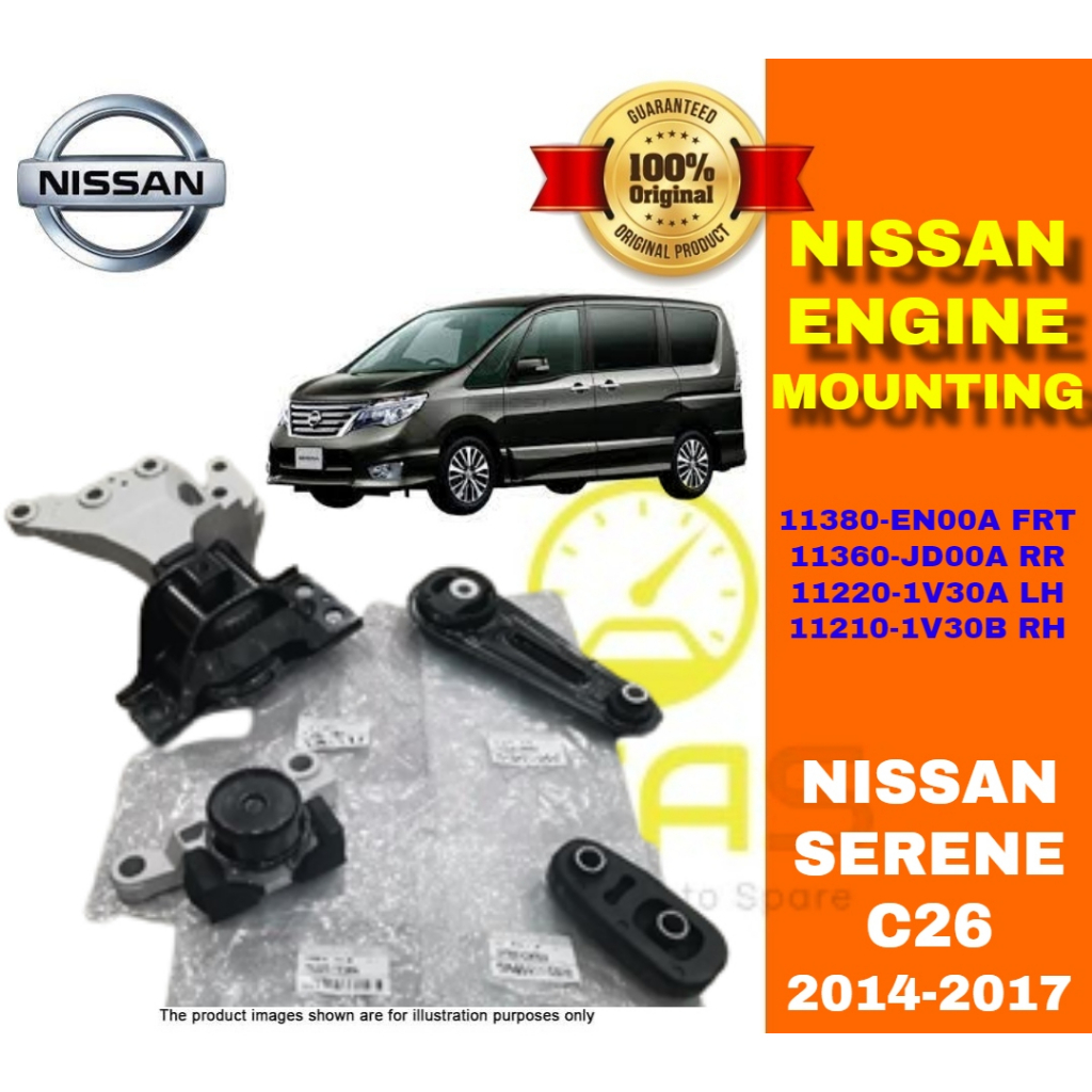 100% Original Nissan Engine Mounting Set - Nissan Serene C26 2014-2017 ...