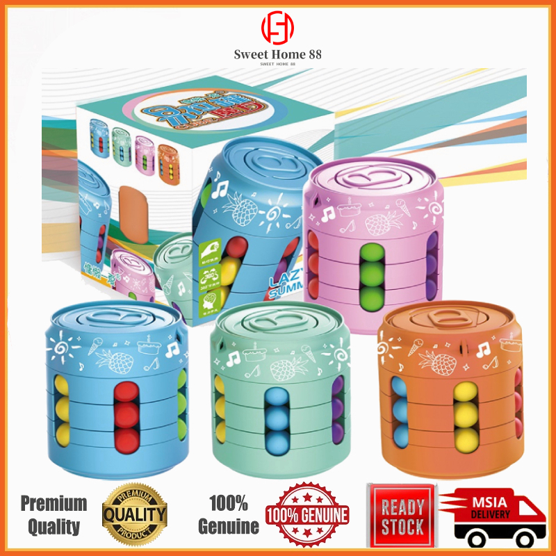 [Ready Stock]Magic Cube Bean Brain ToyLittle Bean Rotating Spinner ...