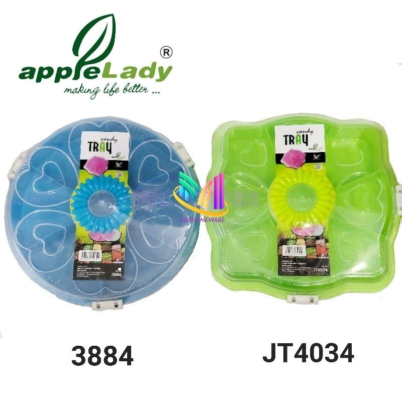 AppleLady Candy Tray /Plastic Food Storage / Bekas Kuih Raya | Shopee ...
