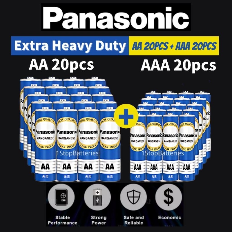 [Wholesale Price] Panasonic Extra Heavy Duty AA / AAA 1.5V Carbon Zinc Batteries | Shopee Malaysia
