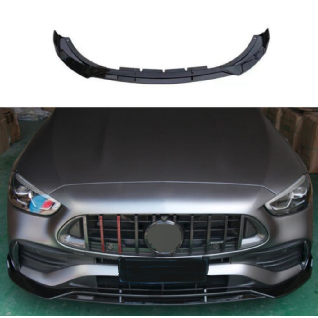 1 new C class w206 front lip B style gt grille gloss black abs material ...