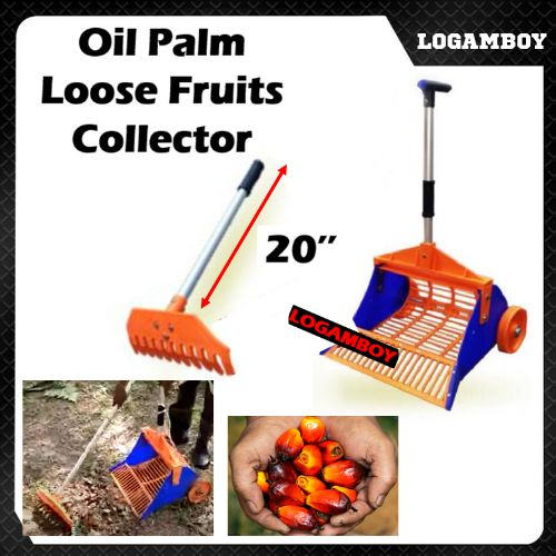 Oil Palm Loose Fruits Collector Buah Kelapa Sawit Pongkis Plastic Rake PVC Sapu Penyodok Dust ...
