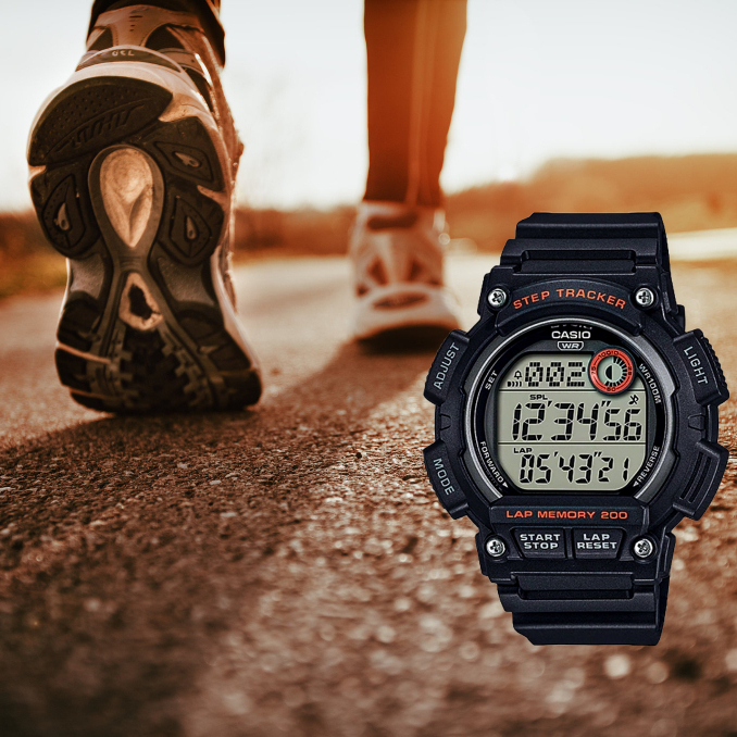 Jam Tangan Lelaki Digital CASIO WS-2100H-1A digital pointer step counter sports series watch ...