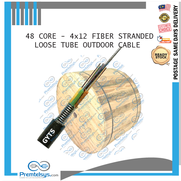 [READY STOCK] GYTS 48 CORE - 4X12 Fiber Stranded Loose Tube Outdoor Cable (2km) | Shopee Malaysia