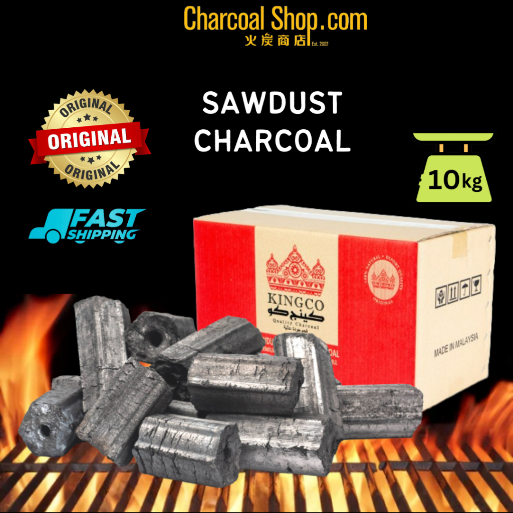 CHARCOAL BBQ ARANG KAYU 火炭 (Kingco Premium Sawdust Charcoal - 10kg) | Shopee Malaysia