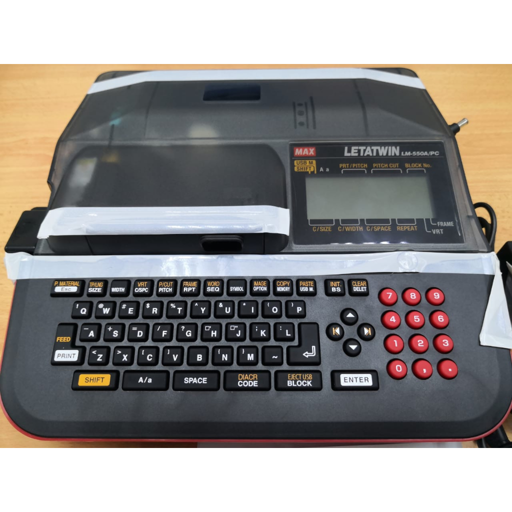 MAX LETATWIN LM-550A/PC LETTERING MACHINE (FREE 3 RIBBON) - used unit ...