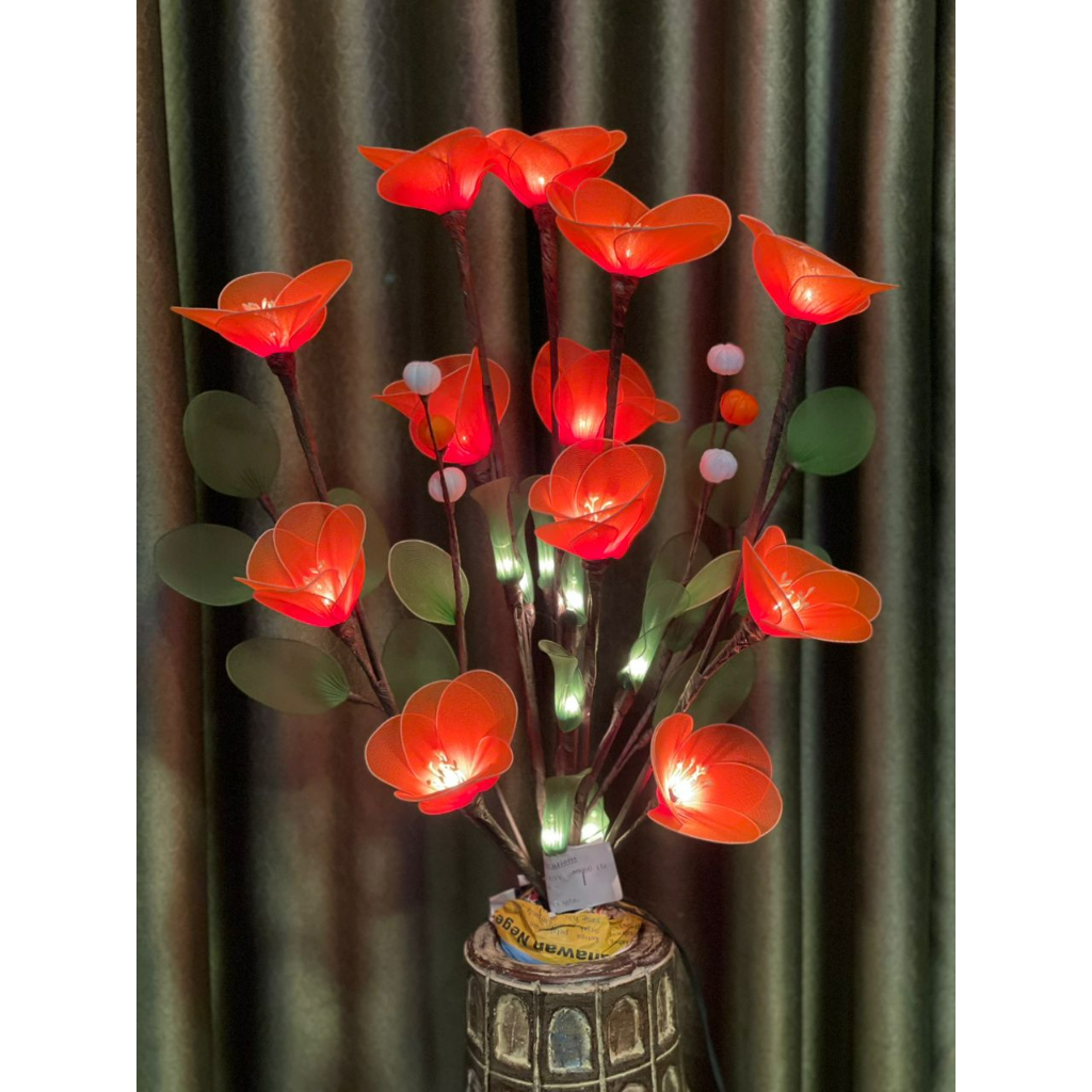 Flower Deco with light / Bunga Hiasan dgn Lampu (Poppy Flower) | Shopee ...