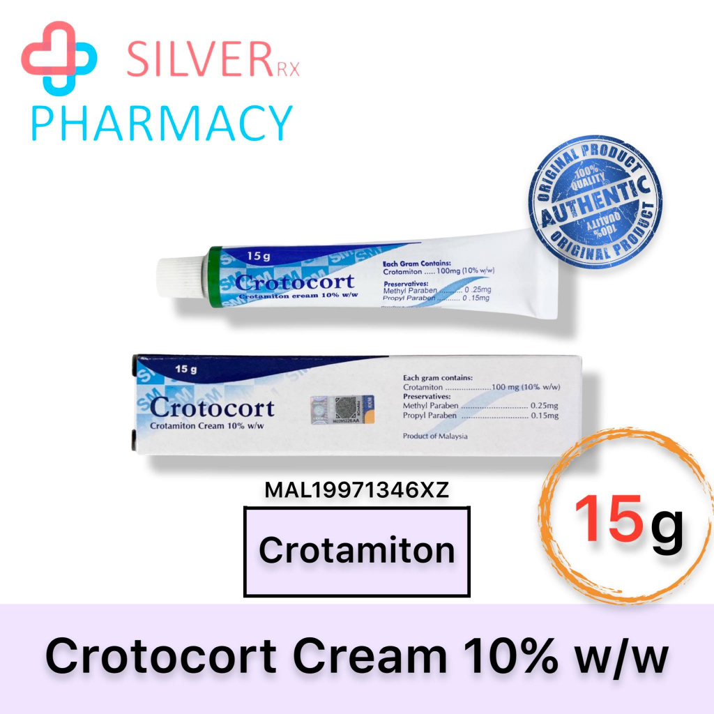 [Exp 04/2026] Crotocort Crotamiton Cream 10% w/w 15g | Shopee Malaysia