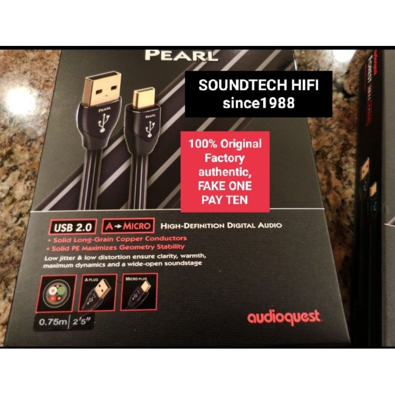 AudioQuest USB cable Pearl (5m) | Shopee Malaysia