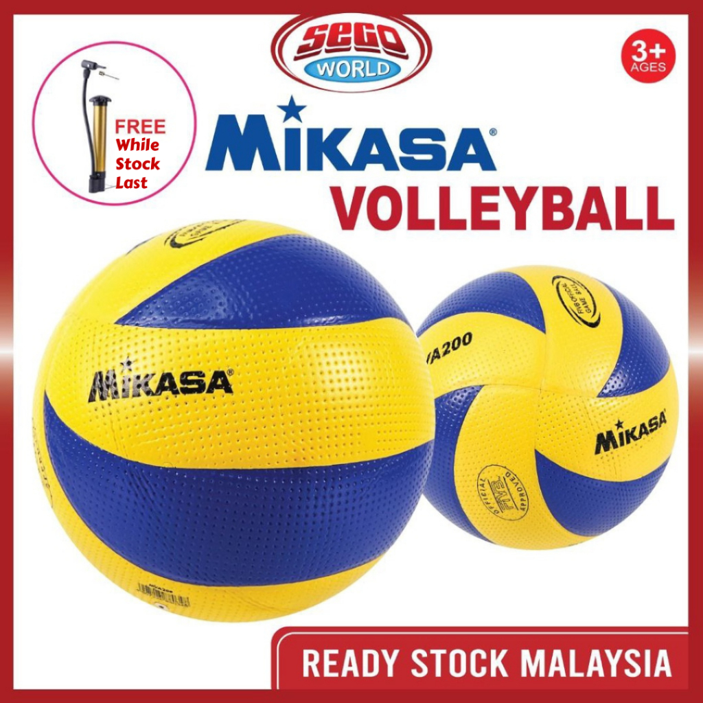 Volley Ball Mikasa Bola Tampar MVA200 MVA330 Soft PU Volleyball Beach Match Training Sego Size5 ...