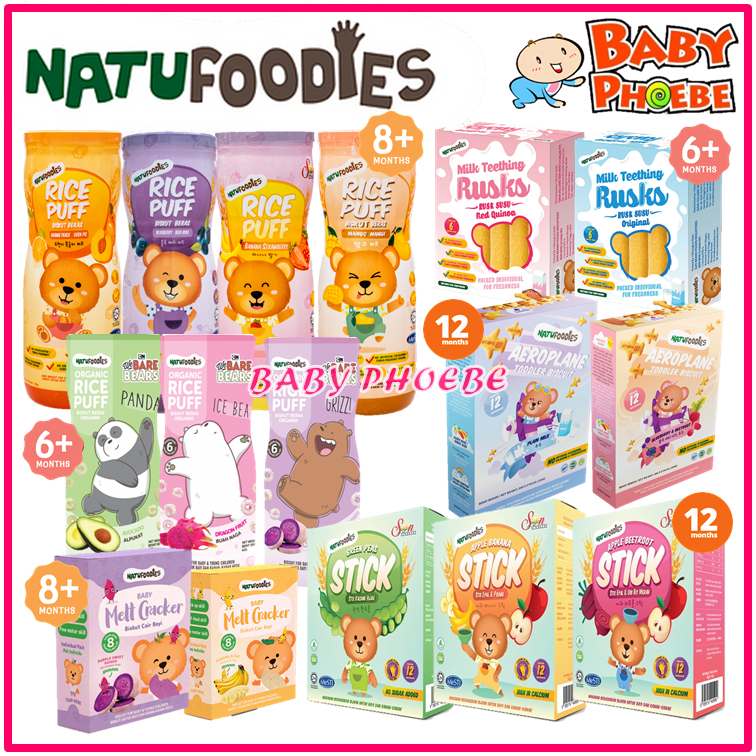 Natufoodies Baby & Kids Rice Puff / Stick / Teething Rusk Baby Snack ...