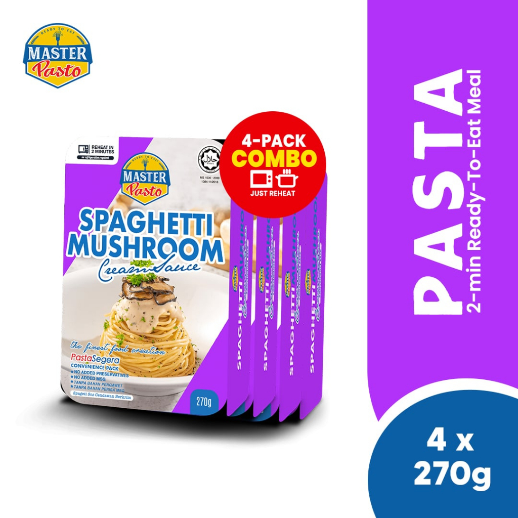 2-Minute Spaghetti Mushroom Cream Sauce (270g x 4 Packs) | Shopee Malaysia