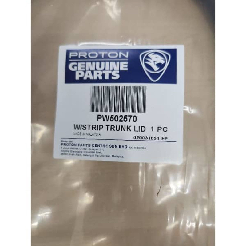 ORIGINAL PROTON SAGA ISWARA REAR BONNET TRUNK LID BOOT RUBBER ...