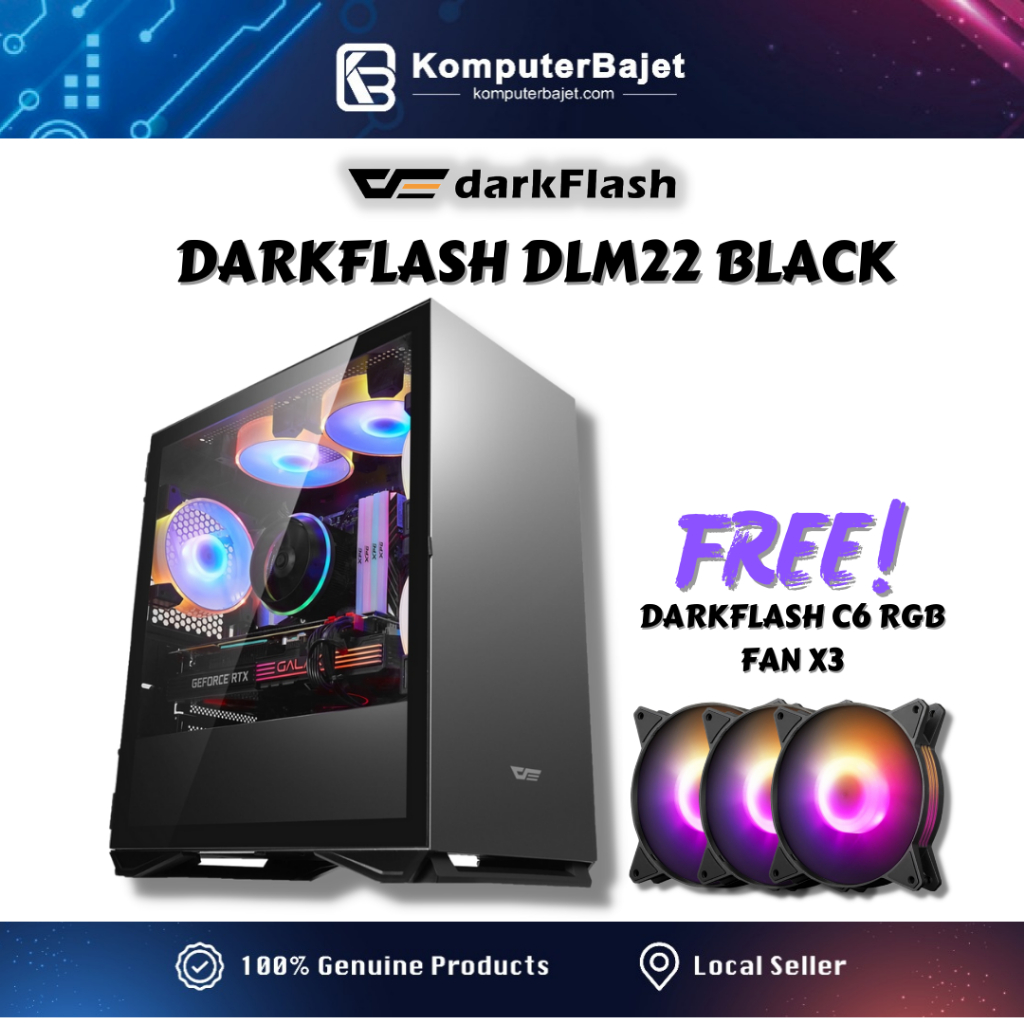 AIGO DARKFLASH RGB GAMING ATX MATX WHITE PINK BLACK CASING DARKFLASH ...
