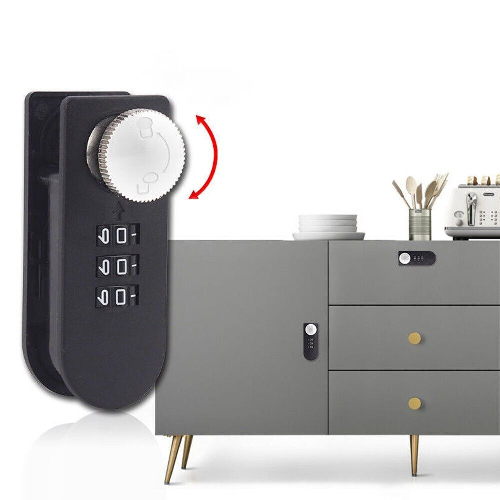 EXTRA SAFETY! Cabinet Password Lock Drawer Lock with Password Cupboard ...