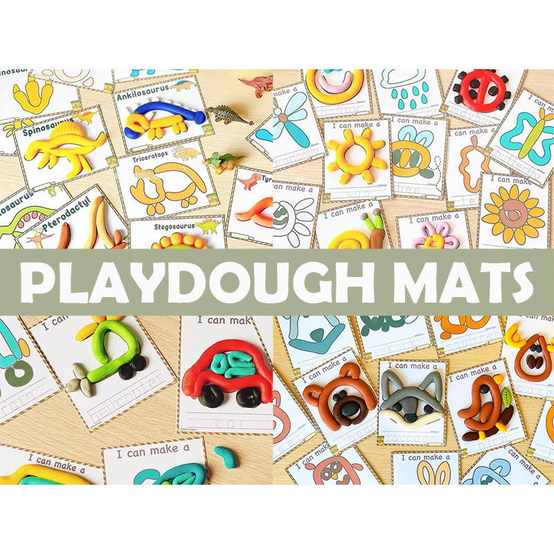 PDF] Play dough Mat (1/10 Updated) Preschool Kids Activity Printable ...