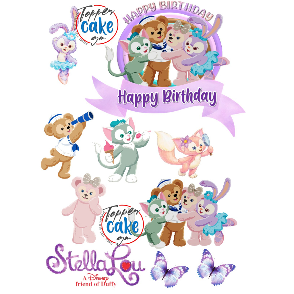 Happy Birthday Topper Cake STELLA LOU (CUSTOM NAME) | Shopee Malaysia