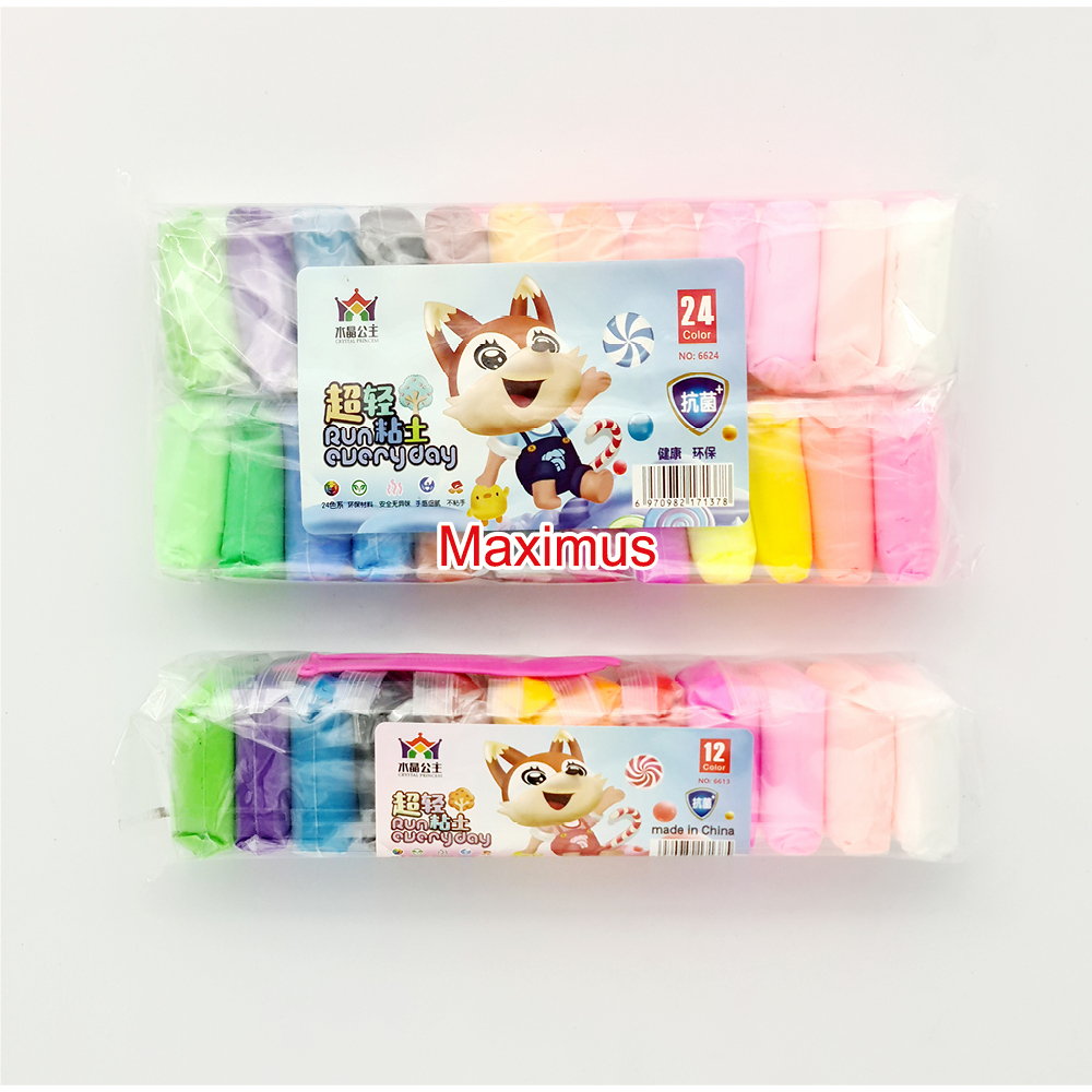 Crystal Princess Non Toxic Light Dry Air Clay (12/24/36 Colors ...
