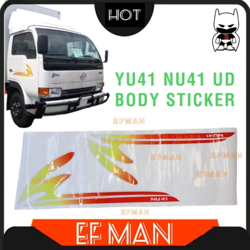NISSAN UD YU41 NU41 LORRY BODY STICKER DOOR STICKER LEFT RIGHT SIDE ...