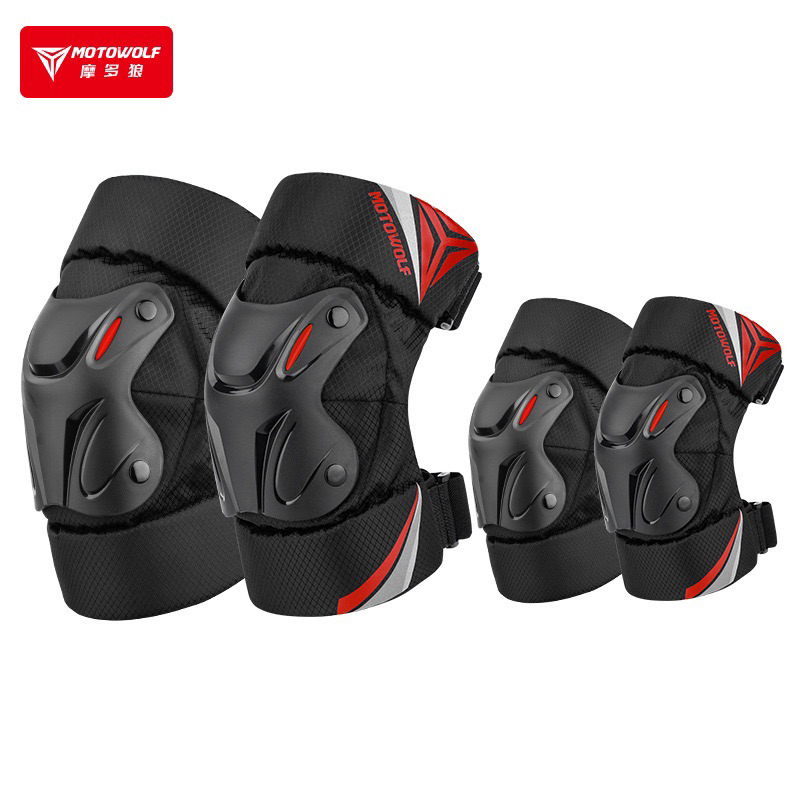 MOTOWOLF Protectors Gears MDL1010 Knee & Elbow Guard MDL1010 Knee Pad Knee Guard Protective Set ...