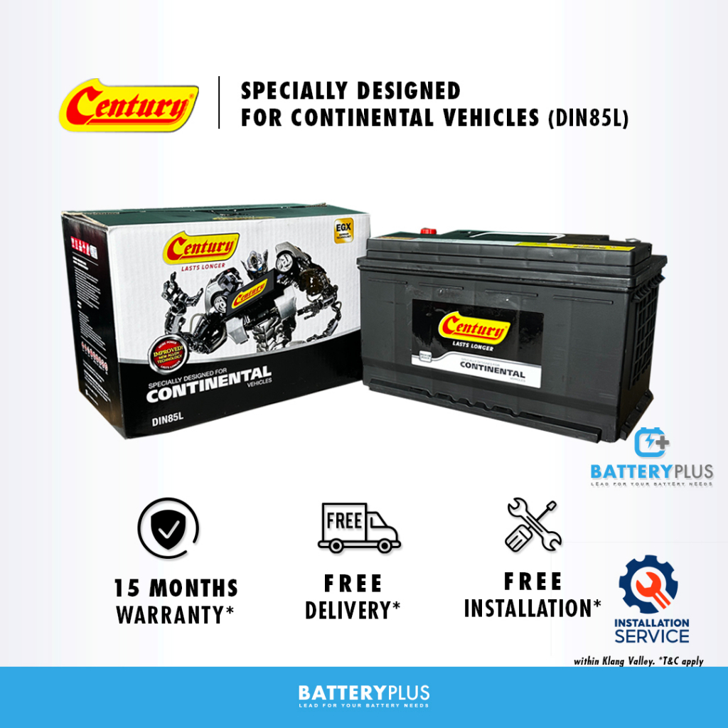 [ Installation Provided ] DIN85L | DIN85 | LN4 | Century Continental (SDFC) MF Car Battery ...