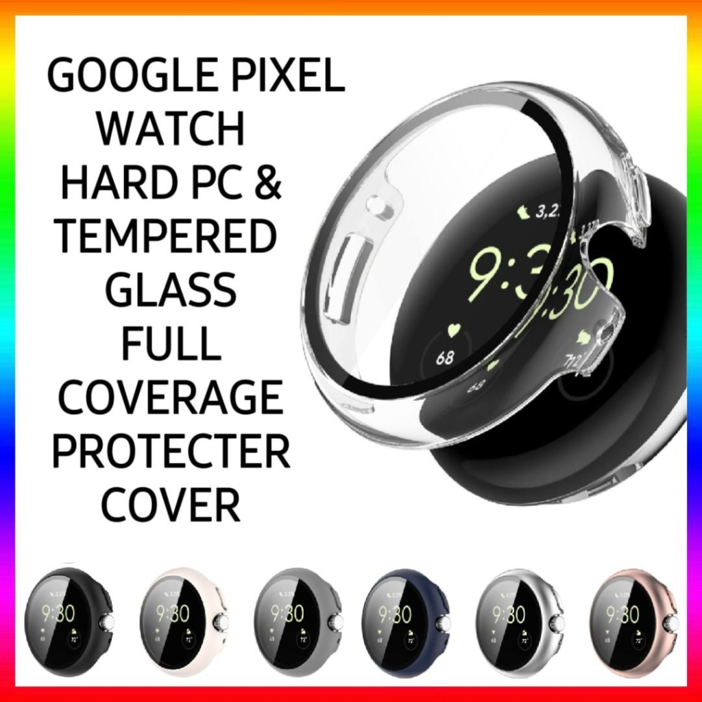 Google Pixel Watch / Watch 2 Hard PC With Tempered Glass Full Coverage ...