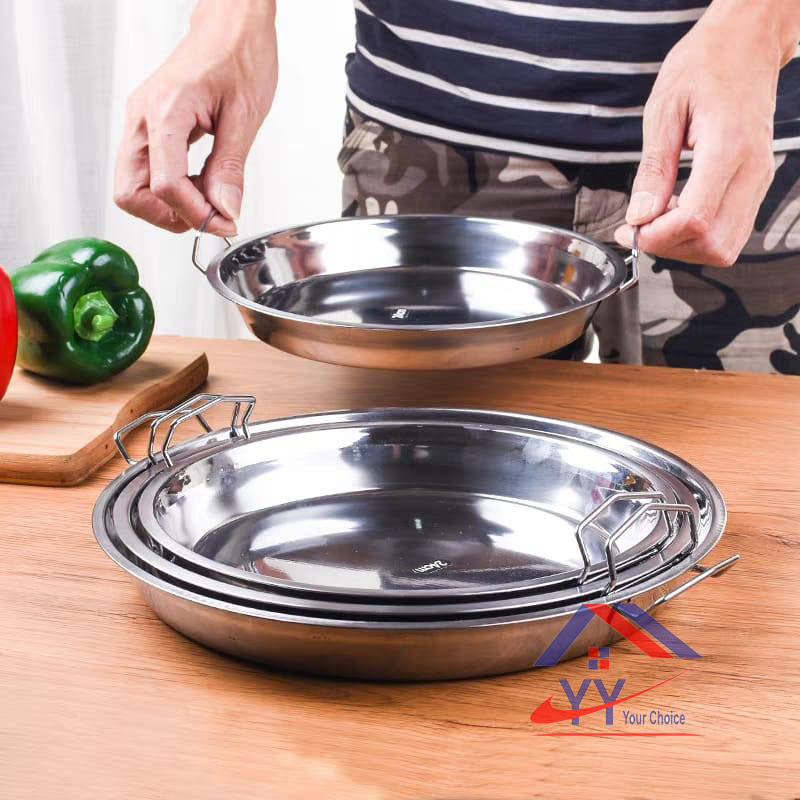 EXTRA THICK High Quality Stainless Steel Round Cake Plate with Handle ...