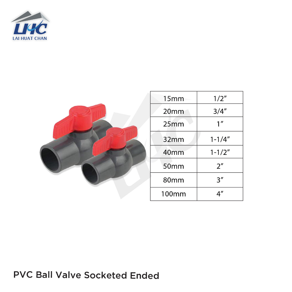 ISANO/ KITA PVC Ball Valve Socket End S/E 15mm to 50mm | Shopee Malaysia