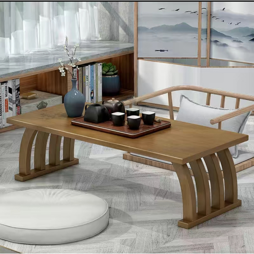 Japanese-style bay window table small low table tatami table Zen modern ...