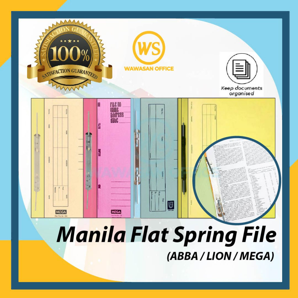 Spring File / Paper File / Flat File / Manila File / ABBA File / Lion ...