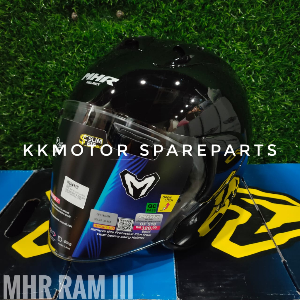 💯 ORIGINAL MHR OF 518 RAM-3 HELMET SOLID COLOR CUTTING OPEN FACE HELMET ...