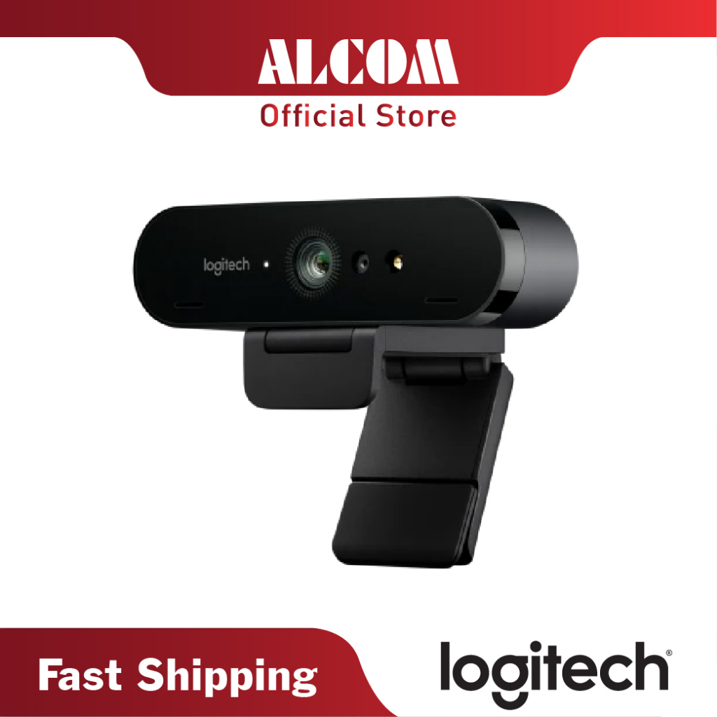LOGITECH BRIO 4K WEBCAM Webcam with 4K Ultra HD, 90 fps, Built-in Mic ...