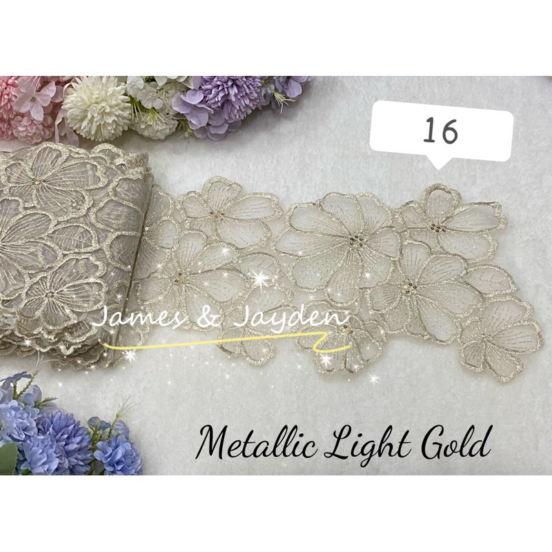 🔥HOT ITEMS🔥Border Lace / Flower Patch Lace / Trimming Lace / Lace Abaya ...