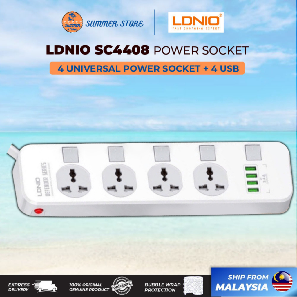 Ldnio SC4408 Electrical Socket Power Strip Smart Extension ...