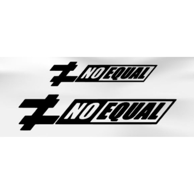 No Equal Car Sticker | Shopee Malaysia