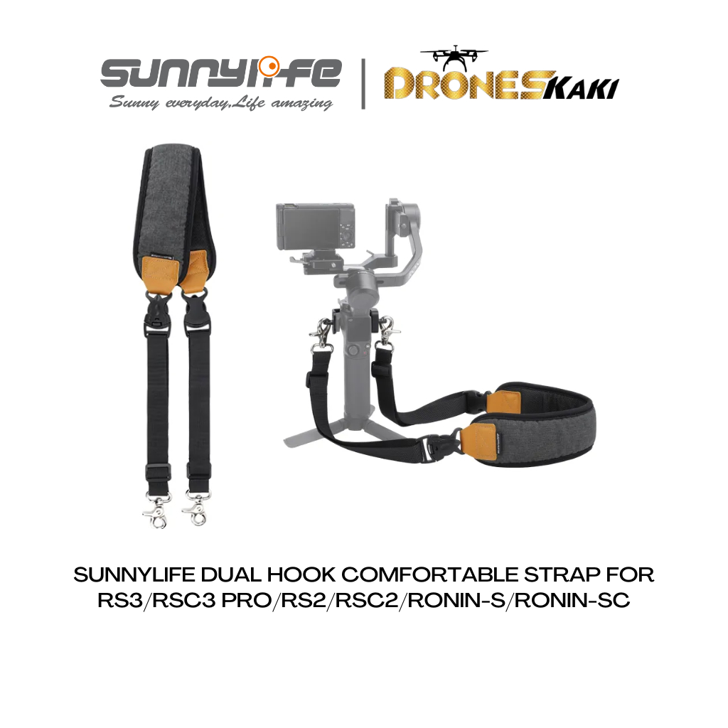 Sunnylife Dual Hook Comfortable Strap for RS3/RSC3 PRO/RS2/RSC2/Ronin-S ...