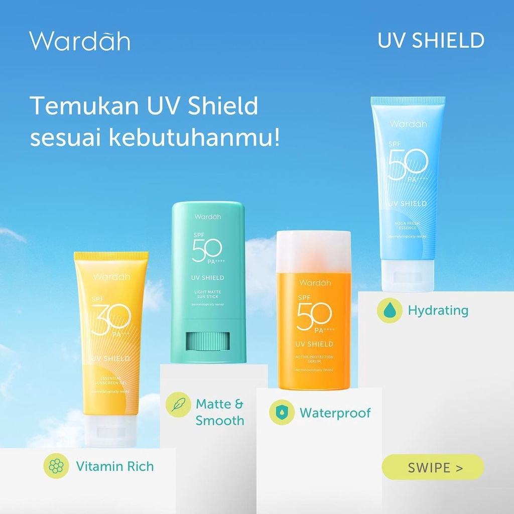 Wardah Uv Shield Active Protection Serum Spf50 35ml/Aqua Fresh Essence ...