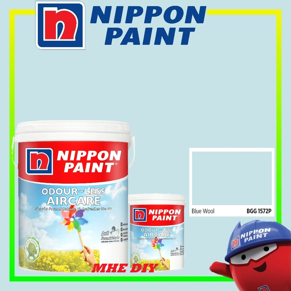 NIPPON PAINT 5L BGG 1572 P BLUE WOOL Interior Smooth Sheen / Matt ...