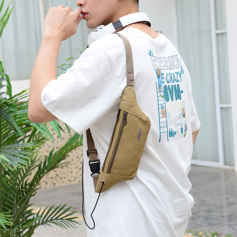 Chest bag waist bag man waist bag zipper bag* dompet pinggang zip ...