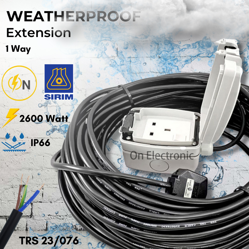 HEAVY DUTY TRAILING EXTENSION SOCKET 3/6/10/15/20 076 TRS cable (pure ...