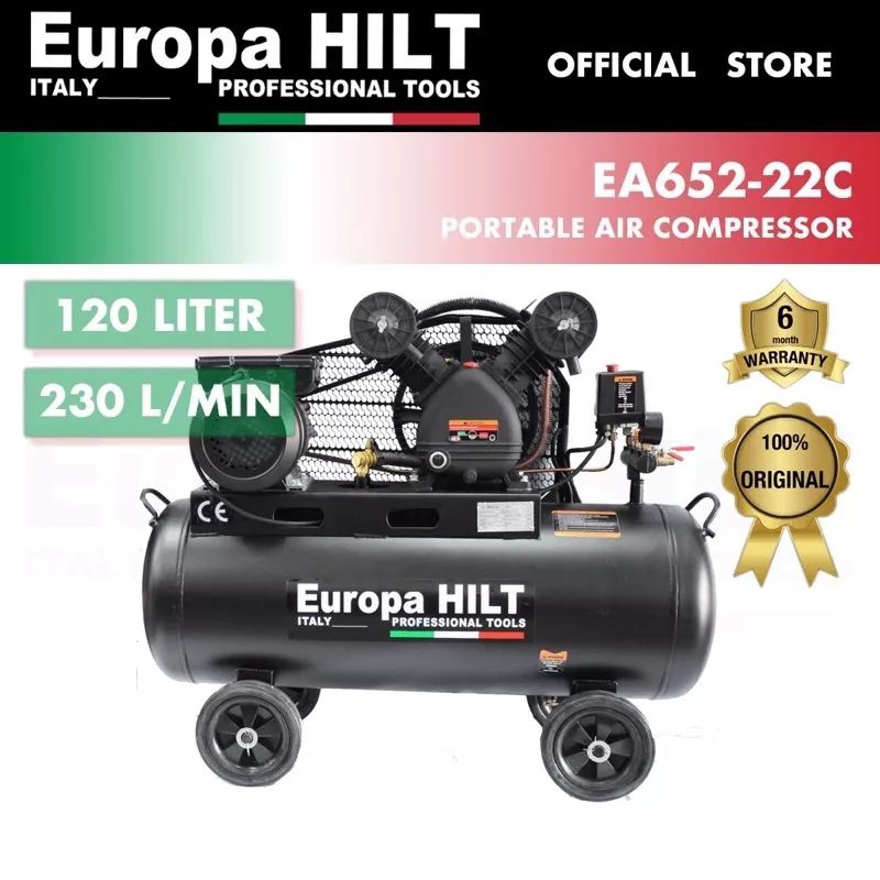 (READY STOCK) 100%Original EUROPA HILT EA652-22C Air Compressor 3hp ...