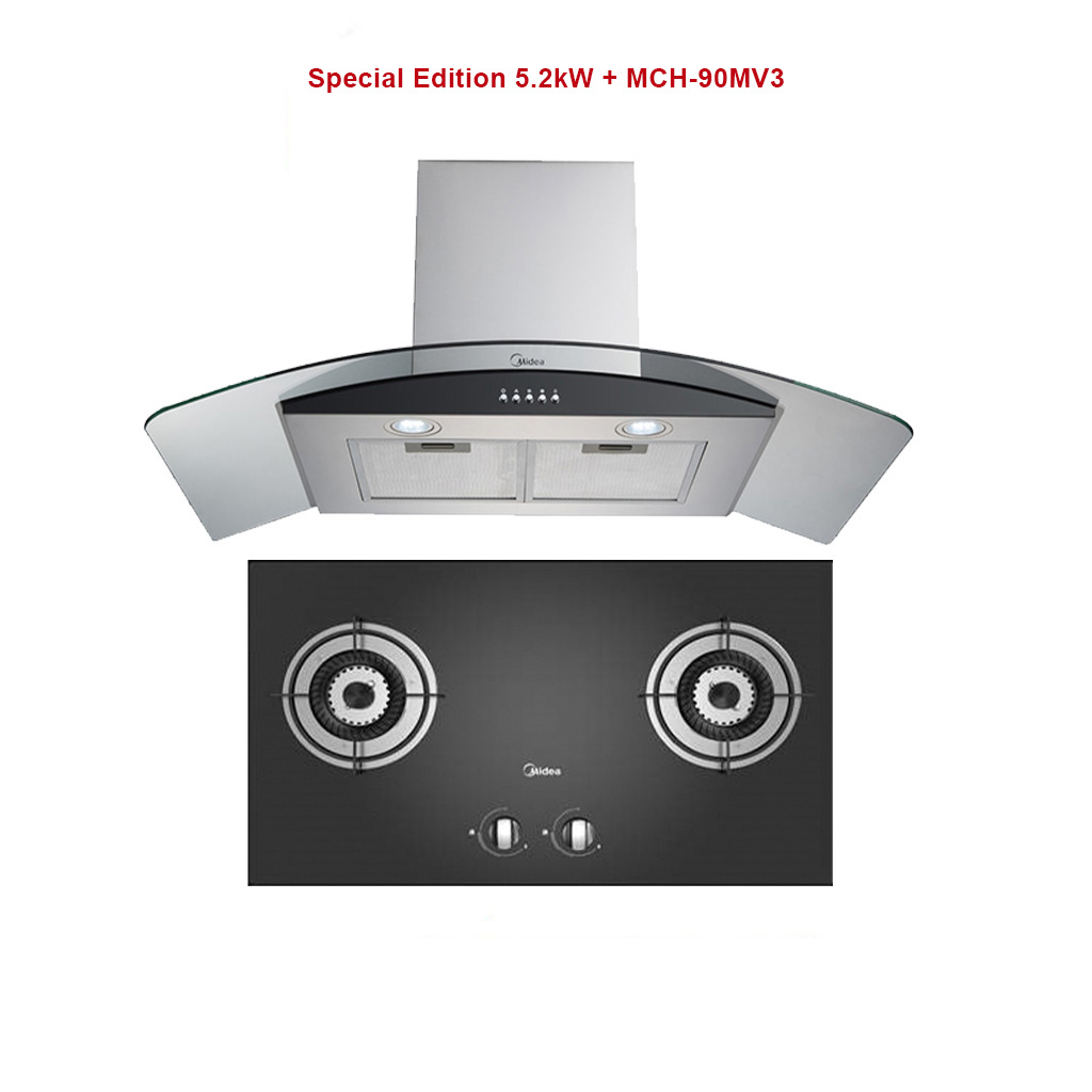 Midea Penyedup Asap + Dapur - Built In Hob MGH-76Q60B (5.2kW) + Midea ...