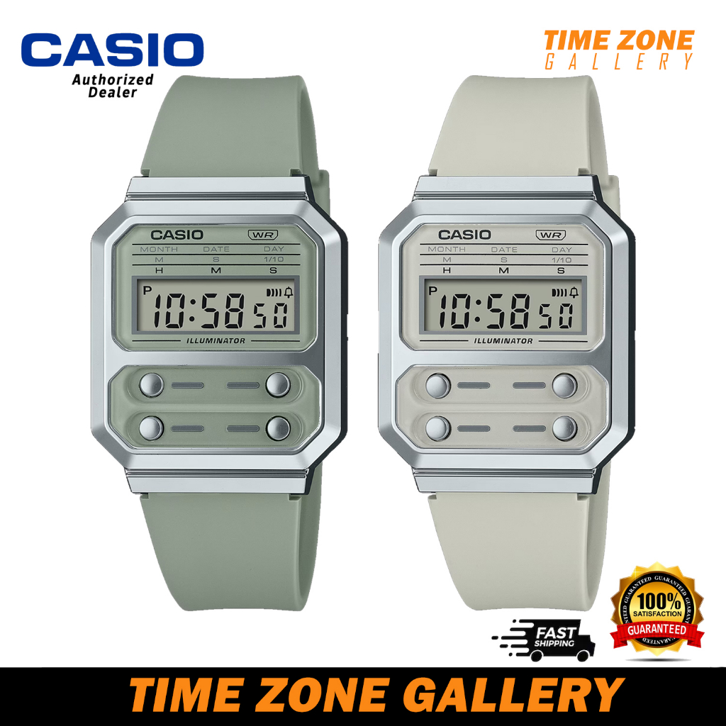 Casio Vintage A100WEF-3ADF / A100WEF-8ADF / A100WEF-3A / A100WEF-8A Dark Grey Resin Band Men ...