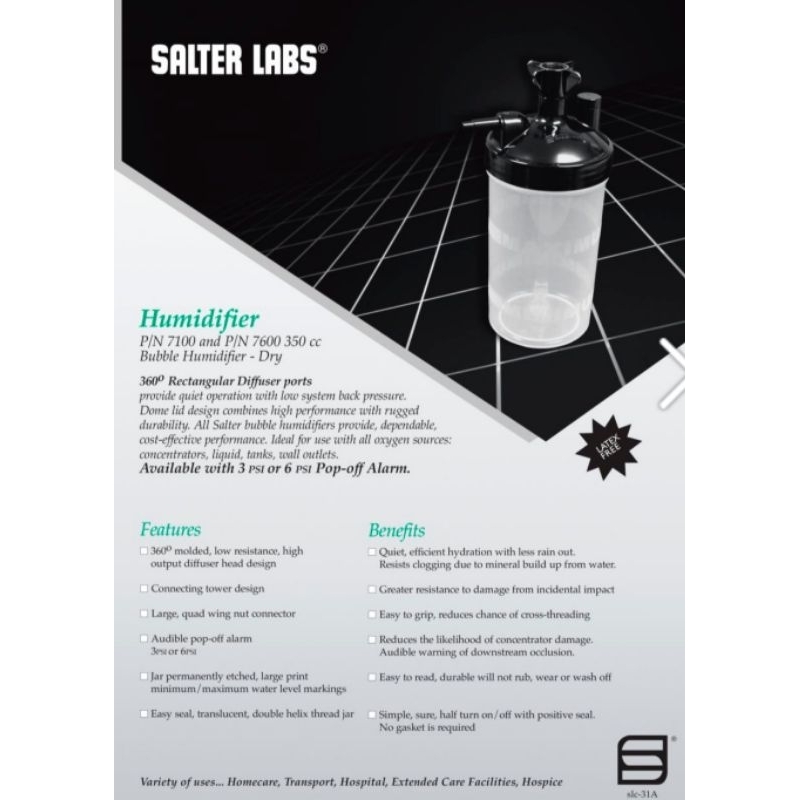 Oxygen Humidifier Salter 6 PSI Safety Valve | Shopee Malaysia