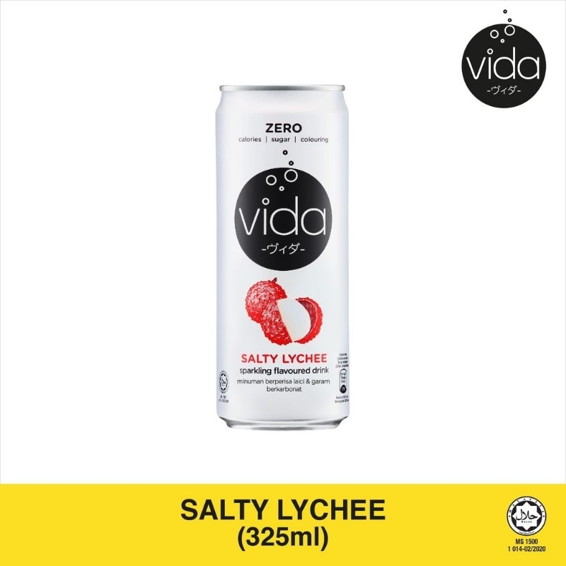 Vida Sparkling Drink Zero Sugar 325ml Can - Sakura / Salty Lychee ...
