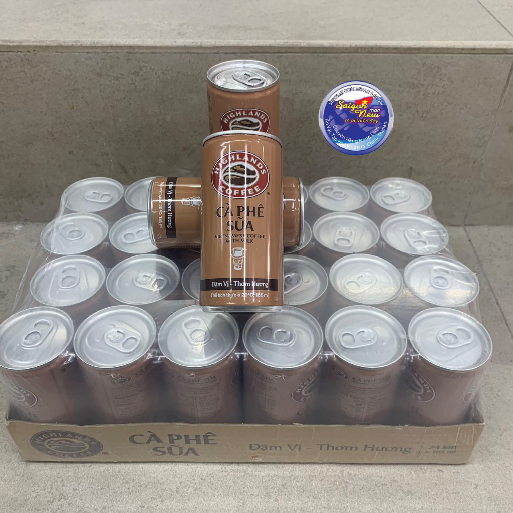 Ca Phe Sua Highland Coffee 185ml ( 1 box - 24 cans) | Shopee Malaysia
