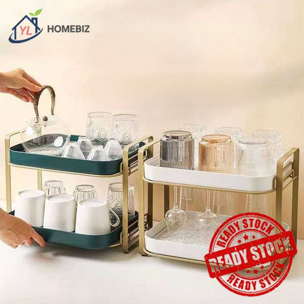 Pemegang Cawan Rak Dapur Bertingkat – Rak Simpanan Cawan/Kopi & Gelas ...