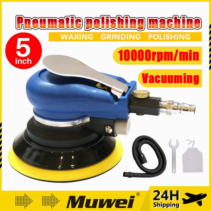 【Muwei】Pneumatic Sander Mini Polisher Car Polishing Machine 5 Inch Air ...