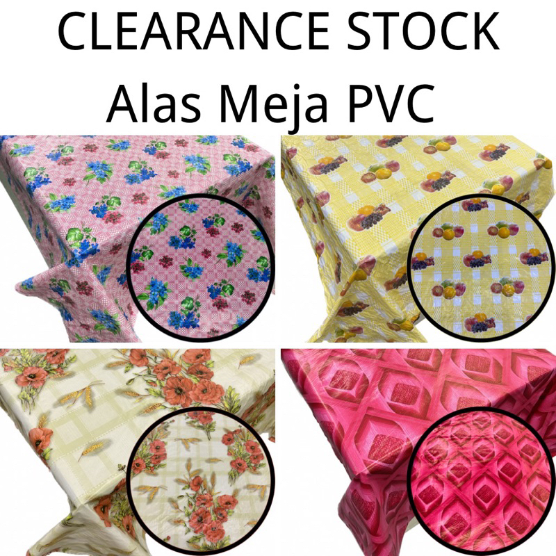 Clearance Stock: Plastic PVC Table Cloth Waterproof PVC Table Cover ...